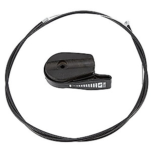 65 Inch Universal Lawn Mower Throttle Cable Switch Control Garden Machine Fitting Throttle Cable Lawn Mower Control Switch Lever Handle Kit for Electric Petrol Lawnmowers(Black)