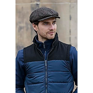 Mucros Weavers Men's Quiet Man Cap, Irish Tweed Flat Cap, Brown, XL