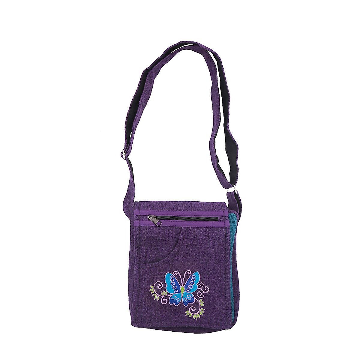 Unique Design Boho crossbody bag Hippie Bag Hiking Bag Festival Bag Travel Bag Passport Bag100% Cotton|100 VEGAN| FAIR TRADE | Handmade with Love.