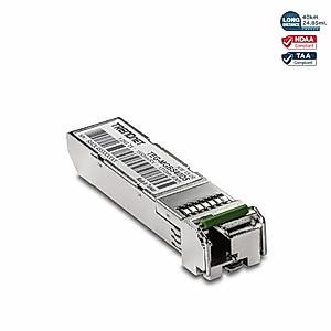 TRENDnet SFP to RJ45 Dual Wavelength Single-Mode LC Module, TEG-MGBS40D5, Must Pair with TEG-MGBS40D3 or a Compatible Module, Up to 40km (24.9 miles), Standard SFP Slot Compatible, Lifetime Protection