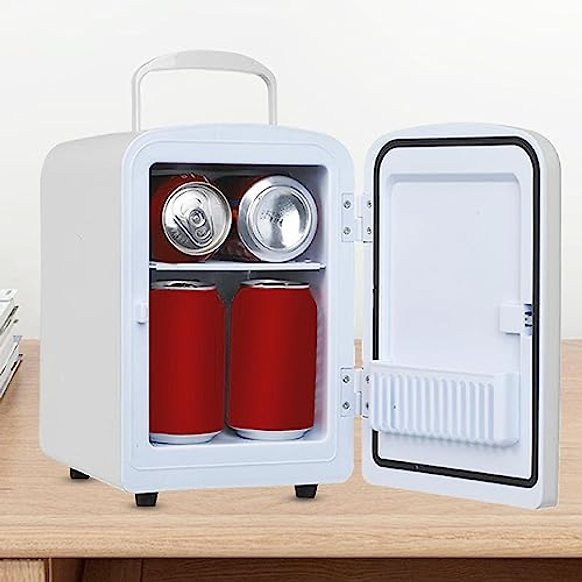 ＫＬＫＣＭＳ Mini Fridge, Skincare Fridge, 4L Car Refrigerator, Mini Refrigerator, for Skincare Cosmetics Bedroom Traveling Lunch