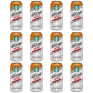 Starbucks Tripleshot Energy Extra Strength Espresso Coffee Beverage, Caramel, 225mg Caffeine, 15oz cans (12 Pack)