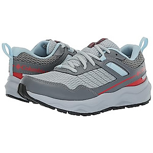 Columbia Women's Plateau Waterproof Hiking Shoe, Cirrus Grey/Red Hibiscus, 8