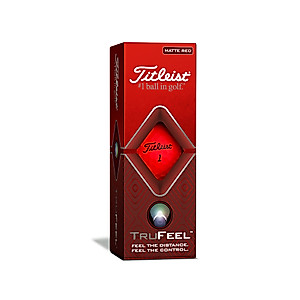 Titleist TruFeel golf Balls, Matte Red, (One Dozen)