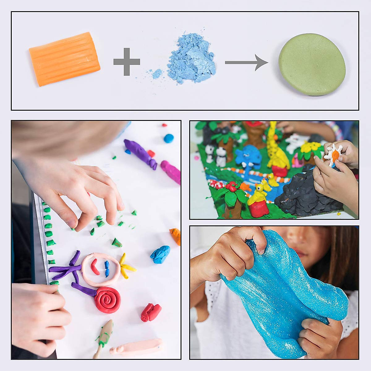 Mica Powder - 120g Natural Epoxy Resin Dye Set - Pearlescent Color Pigment for Soap Making, Slime, Nail Polish, Bath Bomb, Paint Colorant (8 Colors)