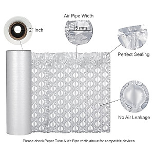 SOLTECH Inflatable Air Bubble Film Cushioning Wrap Rolls,Perforated, Easy to Tear,Large Air Bubble, 15.7 Inchx984 Feet Total,Packing, Industrial, Business Bubble Supply (Perforated Line 7.8" in)