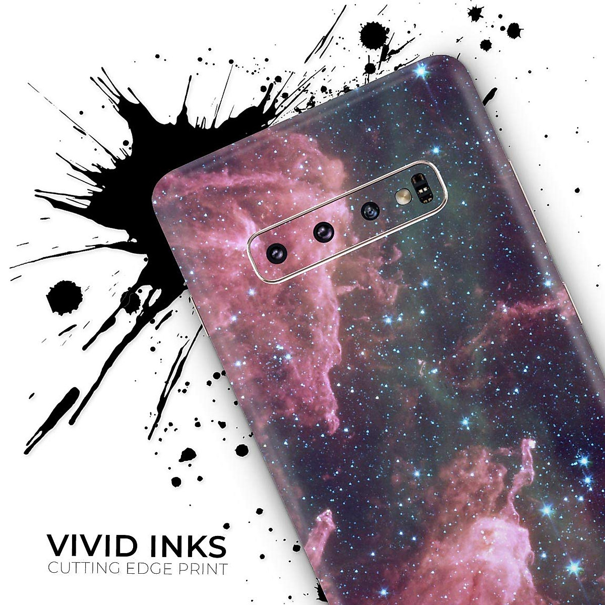 DesignSkinz Vibrant Deep Space Protective Vinyl Decal Wrap Skin Cover Compatible with The Samsung Galaxy S20 (Screen Trim & Back Glass Skin)