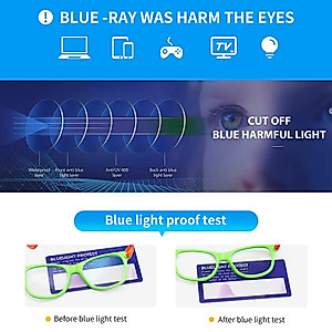 LUMDERIO Blue Light Blocking Glasses Kids Clear Glasses for Little Girls Boys, Geek Fake Nerd Eyeglasses for Costume Age 3-12