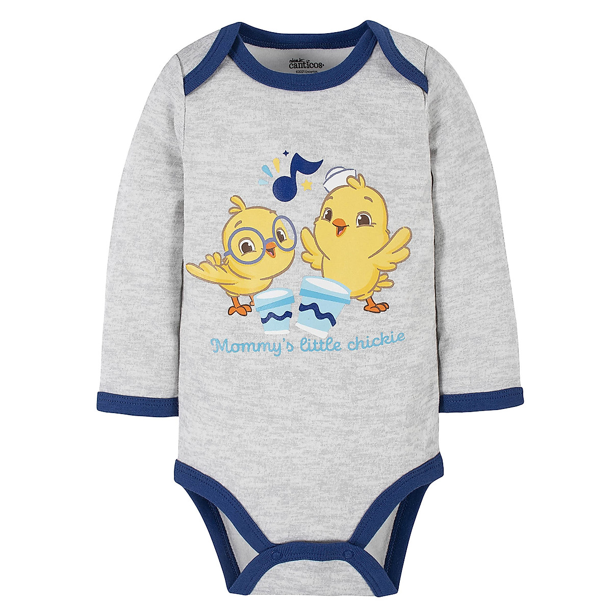 Canticos Unisex-Baby Boys' 2-Pack Long Sleeve Bodysuits, Grey, 3-6 Months