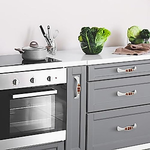 Pull Handle Fence Handle Long Cabinet Handles for Interior, Closet, Drawer, Outdoor, Garage, Retro Stripe