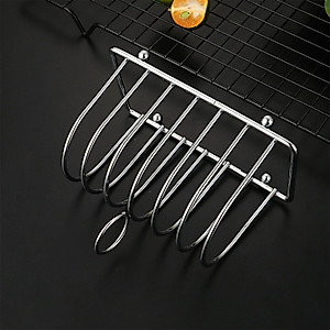 JAGTRADE Toast Bread Rack Stainless Steel Bread Holder Kitchen 6 Slices Bread Display Stand Lightweight Food Display Tool
