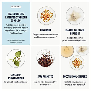 Nutrafol Fullest Hair Kit | Men's Hair Growth Supplement & Growth Activator | Supports Visibly Stronger, Thicker Hair | Patent-Pending Ashwagandha Exosome Technology | 3 Month Supply