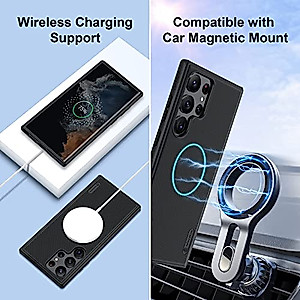 Nillkin Frosted Shield Magnetic Case for Galaxy S23 Ultra 6.8 - Rugged Shockproof 5G - Black