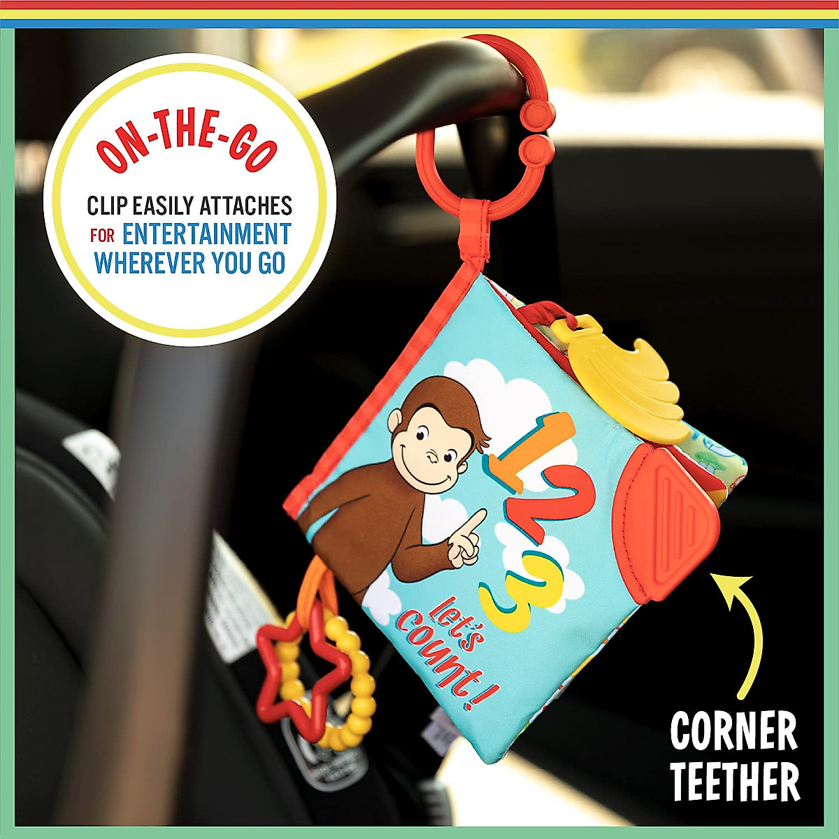 KIDS PREFERRED Curious George Soft Book with Teether and Crinkle
