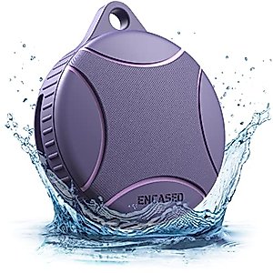Encased Waterproof Airtag Case Compatible with Apple Airtag Keychain Holder (Purple)