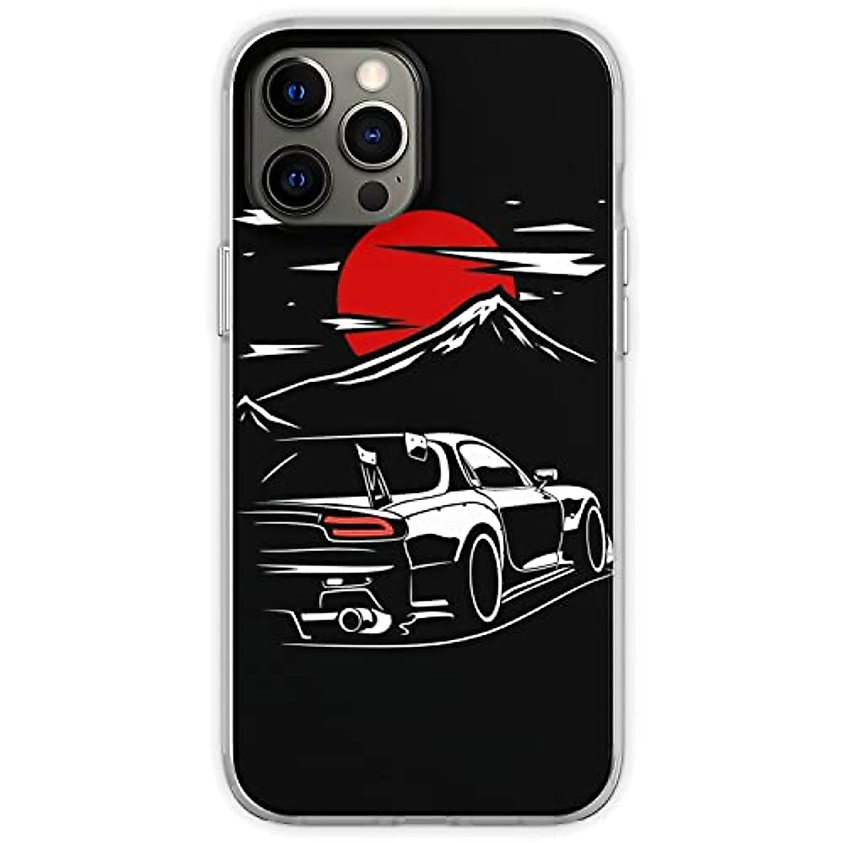 Compatible with iPhone 12/12 Pro Case Supra Japanese RX7 Cool Car Haruna Cabrio Protection & Shockproof Flexible Soft Slim TPU Silicone Phone Case Cover