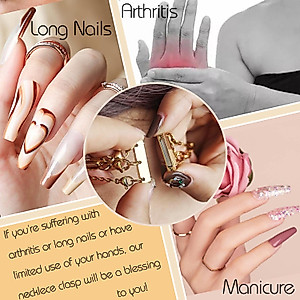 Qulltk Necklace Layering Clasps Magnetic Clasps for Jewelry,18K Gold and Silver Separator for Stackable Necklaces and Chains