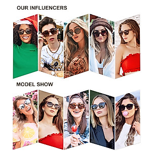 SOJOS Classic Square Polarized Sunglasses Womens Mens Retro Trendy Shades UV400 Sunnies, Black Tortoise/Grey