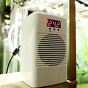 EVERSECU 72w 110-240v Aquarium Water Chiller/Cooler Temperature Controller for Fish Shrimp Tank Marine Coral Reef Tank Below 20L/30L Aquarium Chiller (20L Only Cool)