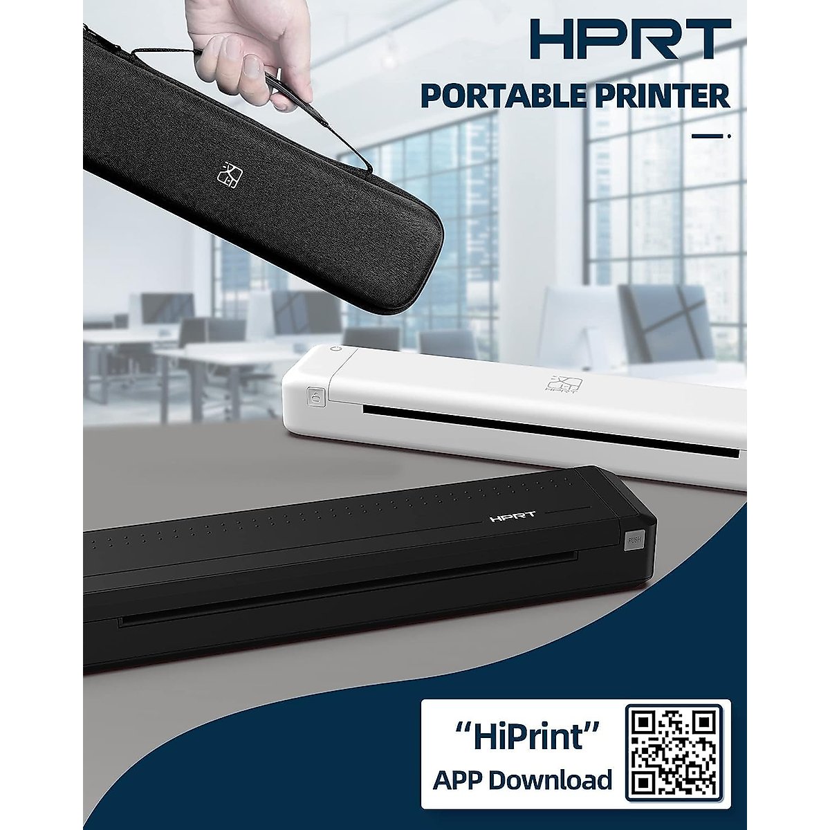 HPRT Wireless Bluetooth Small Printer MT800, Compatible with Andriod& iOS, Laptop, Computers PC,Support 8.5" X 11" US Letter & A4 Size Paper