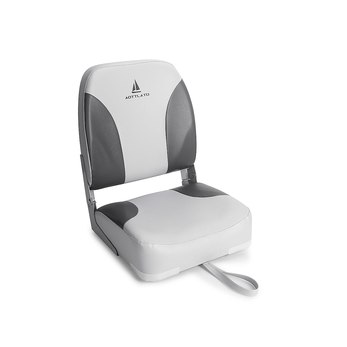AOTTLATD Deluxe Folding Fishing Boat Seat Waterproof Classical Boat Seat, Gray and Black