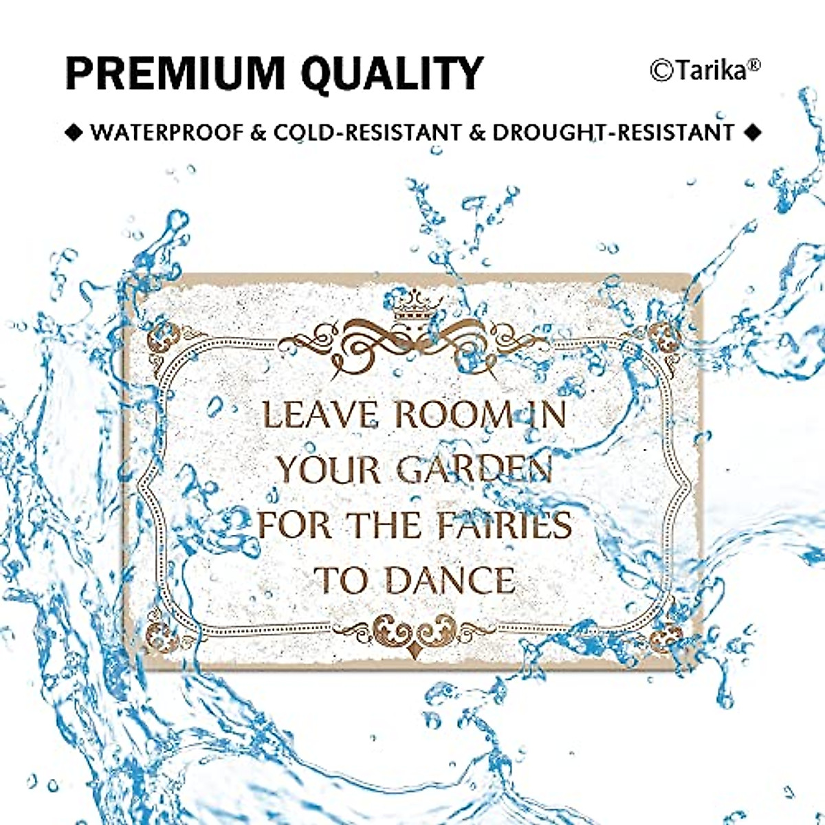 Leave Room in Your Garden for The Fairies to Dance 8X12 Inch Tin Retro Look Decoration Art Sign for Home Kitchen Bathroom Farm Garden Garage Inspirational Quotes Wall Decor