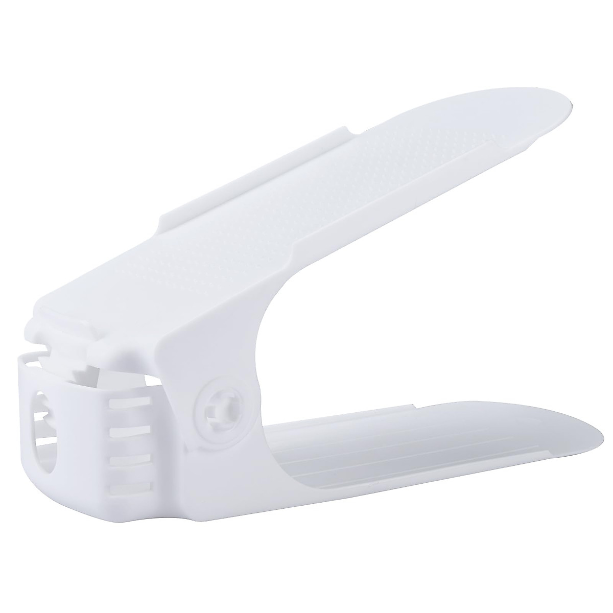 HOMOKUS Shoe Slots Organizer for Closet Organization, 20 Pack Adjustable Shoe Stacker Space Saver,Double Layer Shoe Rack Organizer Holder with 4 Different Height (White)