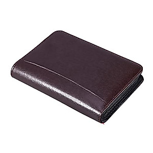 Ciieeo Notepad Calculator Leather padfolio Zippered Leather Portfolio Business Portfolio Zipper Portfolio Business Notepad Business padfolio folders for Binders with Zipper Wallet
