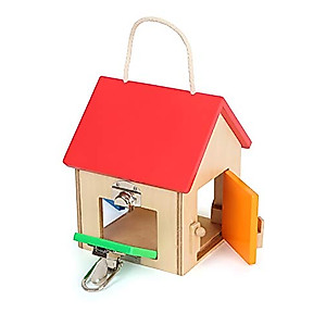 Small Foot Wooden Toys Compact House of Locks playset Designed for Children 3+, Multi