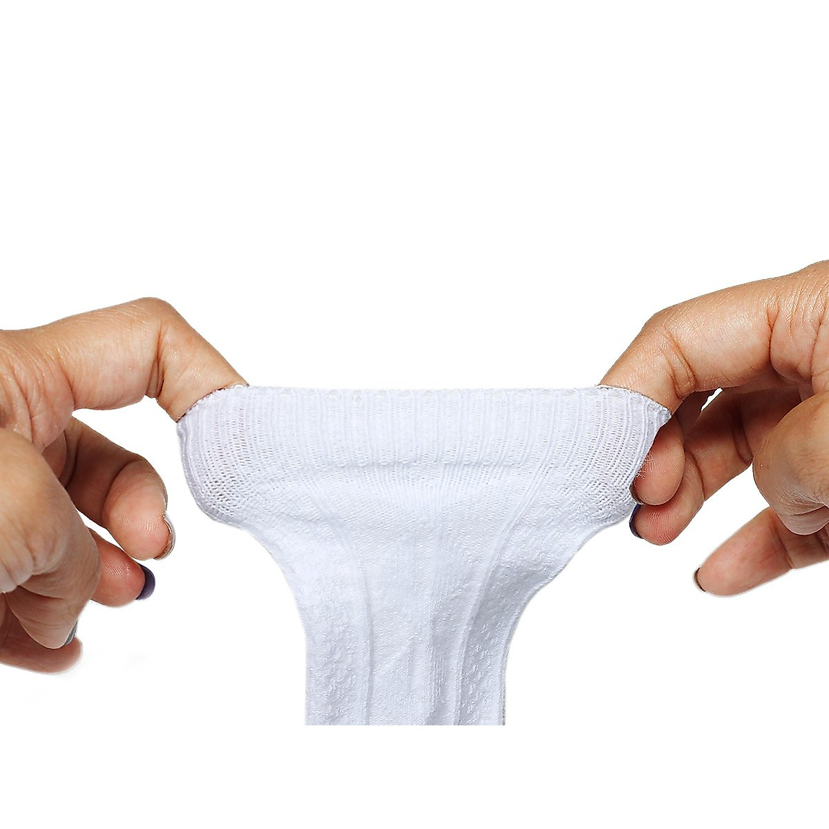 EPEIUS Unisex-Baby 3 Pair Pack Seamless Cable Knit Knee High Socks Infant Boys/Girls Uniform Stockings for 3-6 Months,White