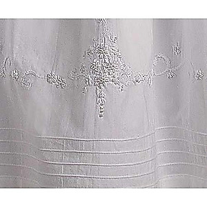 Hand Embroidered Heirloom Christening Gown with Shadow Embroidery - 12 Month White