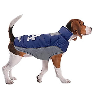 Pets First MLB Los Angeles Dodgers Puffer Vest for Dogs & Cats, Size Large. Warm, Cozy, & Waterproof Dog Coat, for Small & Large Dogs/Cats. Best MLB Licensed PET Warming Sports Jacket (LAD-4081-LG)