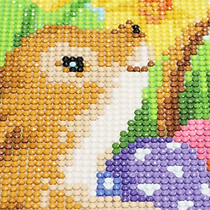 NAIMOER Easter Bunny Diamond Painting Kits for Adults,Easter Rabbit with Flowers Diamond Painting Kits, DIY 5D Full Drill Diamond Painting Easter Eggs Diamond Art Kits Craft for Home Decor 30x40cm