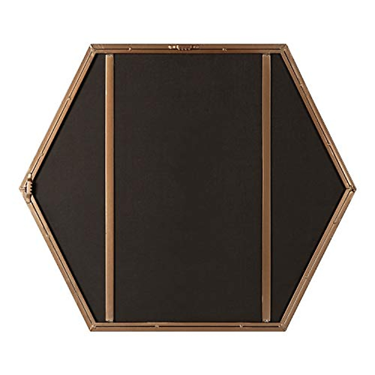 Kate and Laurel McNeer Modern Wall Mirror, 22 x 25, Bronze, Geometric Hexagon Mirror for Wall