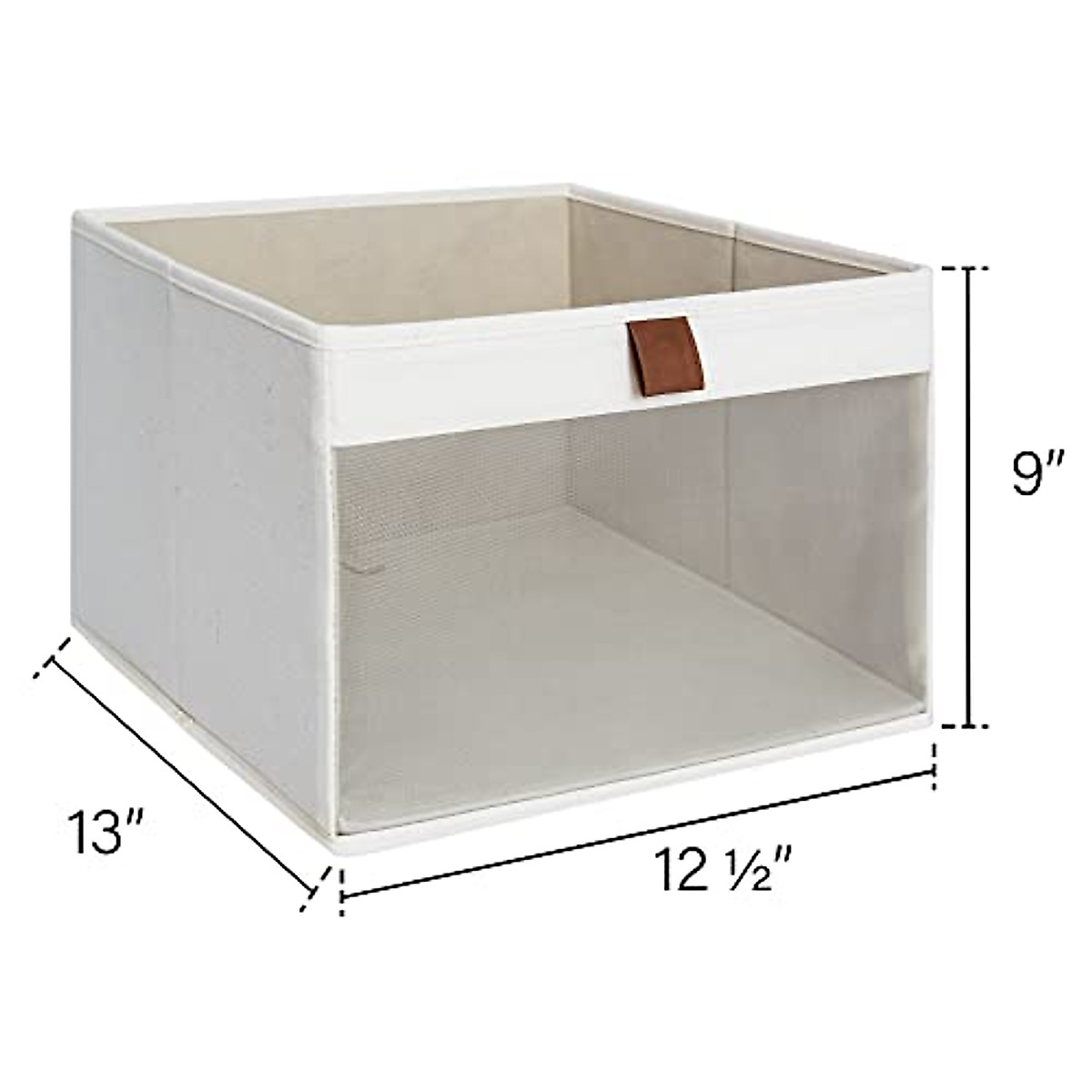 StorageWorks Closet Storage Bins with Clear Window 3 pack, Storage Baskets for Organizing, Foldable Storage Baskets for Shelves 3 pack