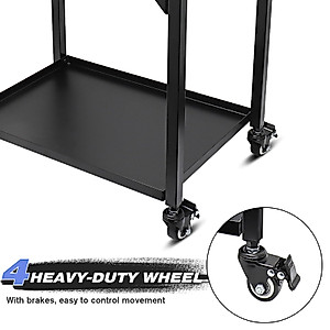 GRANDBUY Vinyl Roll Holder Blueprint Storage Rack Metal Blueprint Storage Cart with Wheels 12 Slots Roll File Holder for Home Office School to Storage kraft paper wrapping paper vinyl rolls