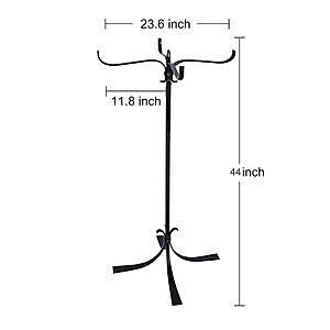 Sinyzope Pool Outdoor Towel Rack, Metal Heavy Duty Never Tilt Pool Accessories, 4 Bars Hot Tub Accessories Towel Dying Rack, Towel Stand Standing Towel Rack Elegant Design for Pool, Spa（3.6FT high）