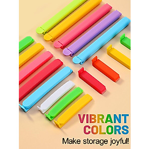 Set of 38 Plastic Chip Clips Bag Sealing Clips for Food and Snack Storage (2.3 in, 3.6 in, 5 in, 6.3 in)