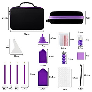 TUNE HSV 60 Slots Diamond Painting Storage Containers Upgraded Accessories and Tools Pen Tray, Tools Organizer, Shockproof Diamond Art Storage Case, Jewelry Beads Storage Box (60 Slots)