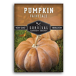 Survival Garden Seeds - Fairy Tale Pumpkin Seed for Planting - Packet with Instructions to Plant and Grow Pumpkins in Your Home Vegetable Garden - Non-GMO Heirloom Variety
