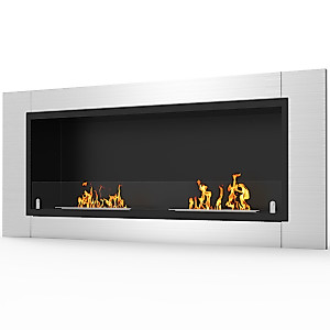 Regal Flame Fargo 43 Inch Ventless Built In Recessed Bio Ethanol Wall Mounted Fireplace