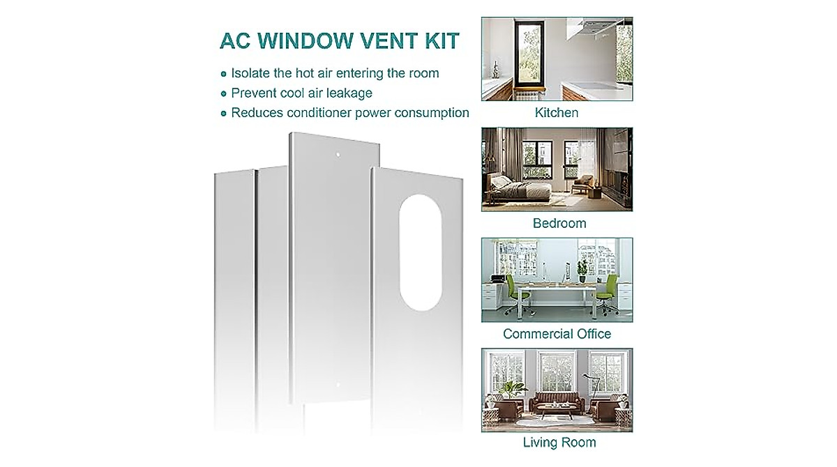Kalkehay Portable AC Window Vent Kit - Easy Installation