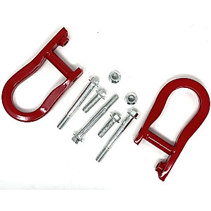 Red Tow Hooks Pair Compatible with 2007-2019 Chevy Silverado tow hooks GMC Sierra 1500 Recovery Hooks Replaces OE# 84192871