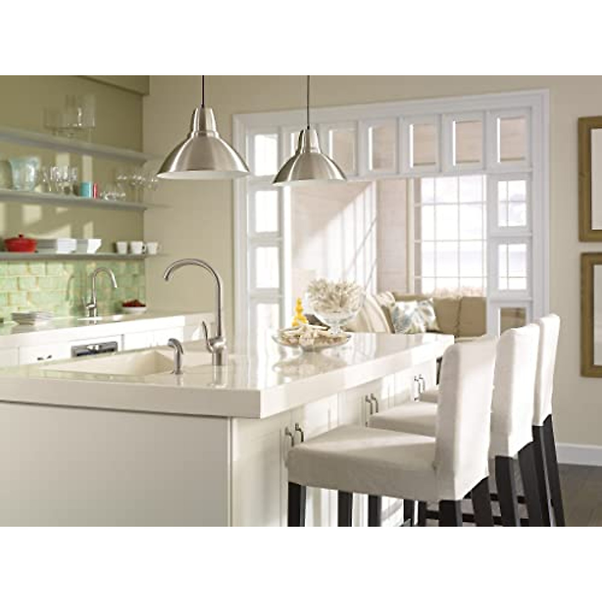 Moen Arbor Spot Resist Stainless One-Handle High-Arc Kitchen Faucet with Side Spray, 7790SRS