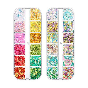 ✪ Glitter Sequins Party Decoration Resin Jewelry Making Supplies DIY Slime Crafts
