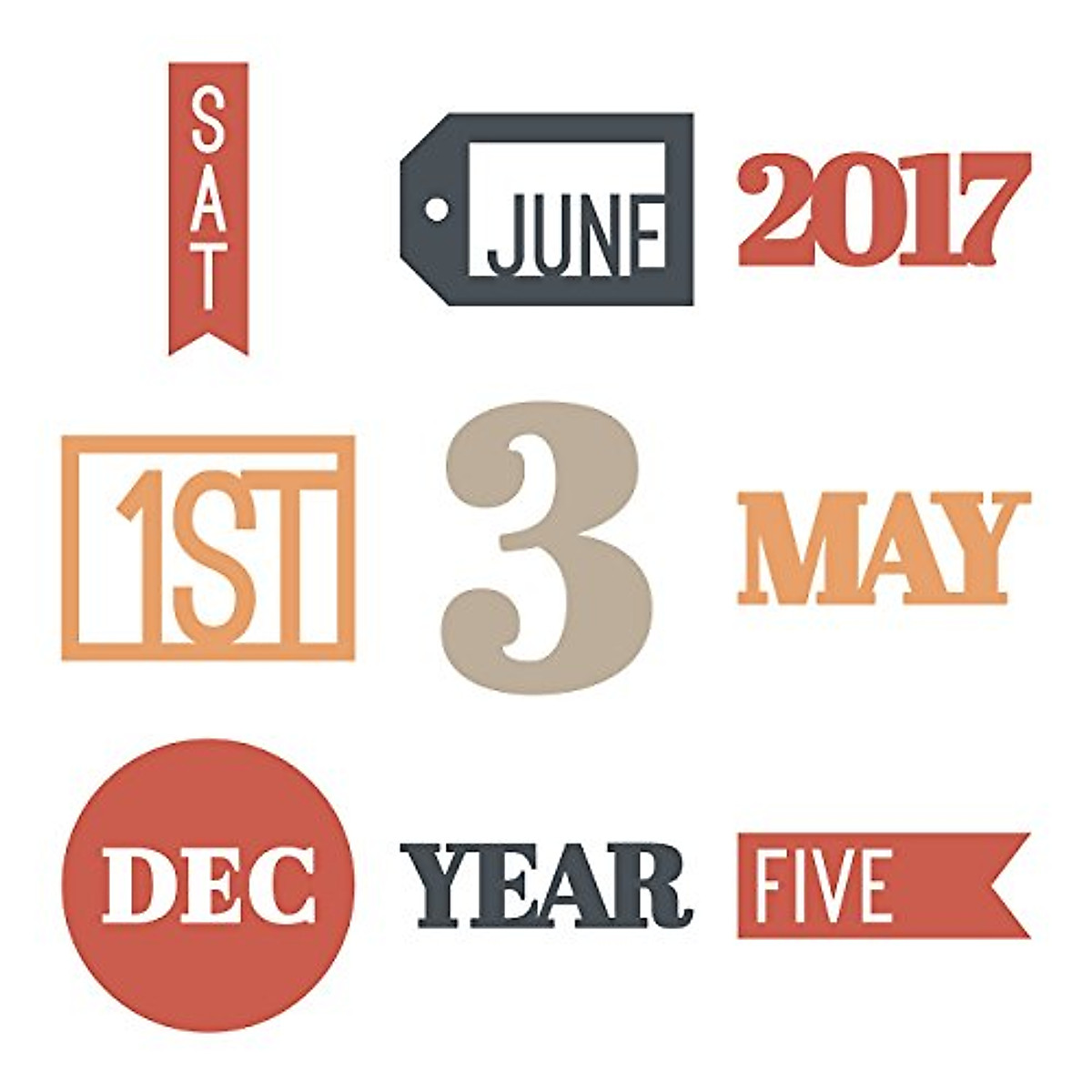 Cricut 2002574 Days and Dates Cartridge