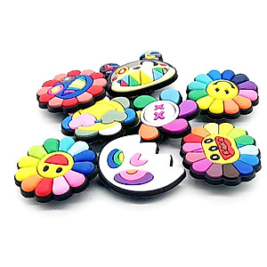 DimiGlobal 20Pcs shoe charms for Kids Cute Flower Shoe Charms for Girls and Women Girly Shoe Decoration Party Favor shoes charms Pins Accessories Party Gifts (20)
