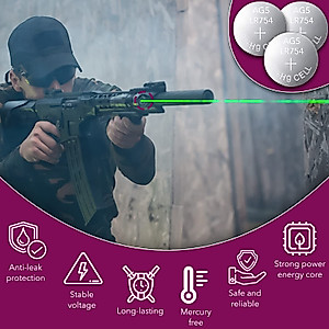 LOOPACELL 10 Pack AG5 LR754 393 SR48 1.5 Volt Alkaline Cell Watch Batteries