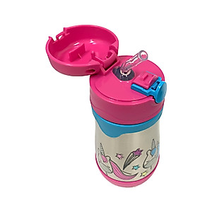 Thermos Foogo 10oz/290mL Vacuum Insulated Stainless Steel Straw Bottle, Unicorn