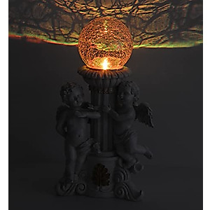 HOMESHINE Solar Garden Statues and Sculptures Angels Figurine Decoration Outdoor Decor Lights 12 Inch